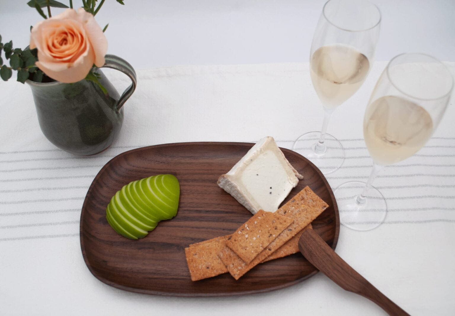 Large Walnut Pebble Tray - JBrody&Co.