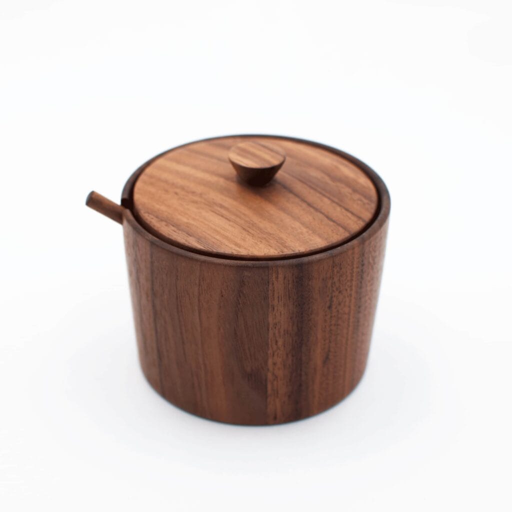 Walnut Wood Salt Cellar - JBrody&Co.